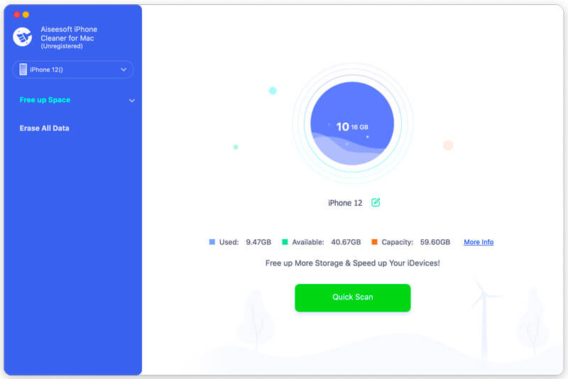您已经成功安装了Aiseesoft iPhone Cleaner