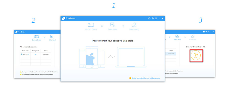 FoneEraser - Стереть iPhone фотографии / песни / контакты / сообщения